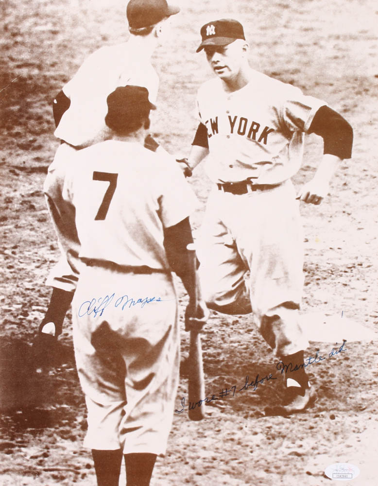 Cliff Mapes Signed New York Yankees 11x14 Photo Inscribed "I Wore #7 ...