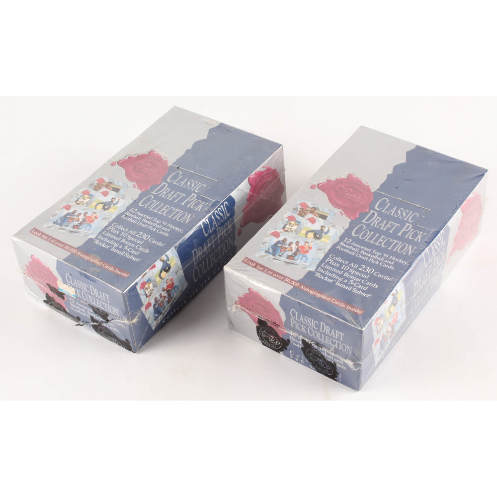 Lot of (2) 1991 Classic Draft Pick Collection Multi-Sport Hobby Boxes ...