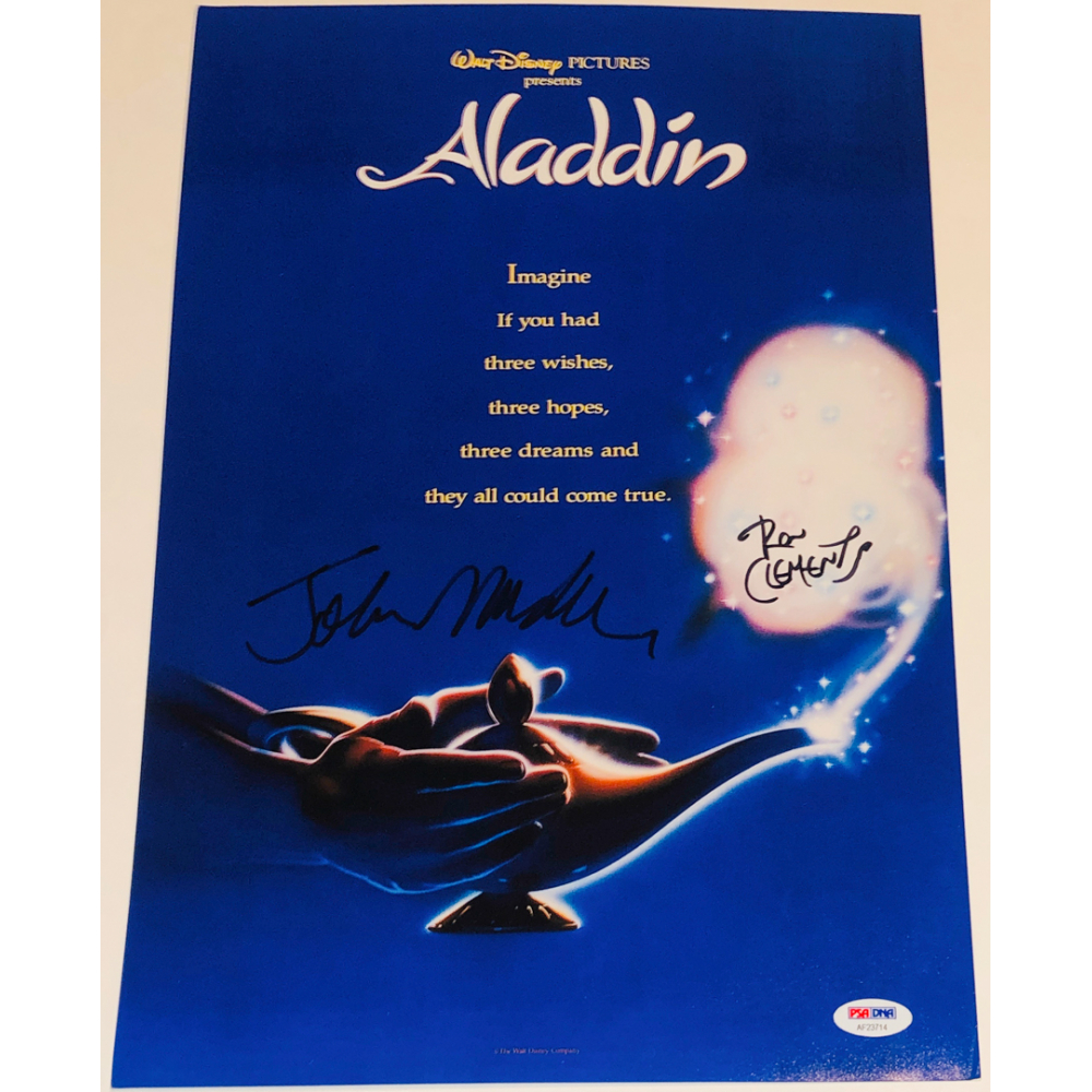 John Musker & Ron Clements Signed 12x18 "Aladdin" Photo (PSA COA ...