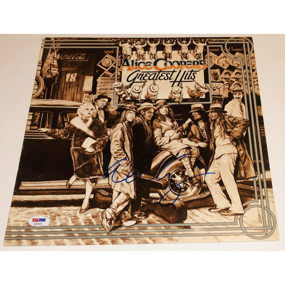 Alice Cooper Signed "Alice Cooper's Greatest Hits" Vinyl Record Album ...