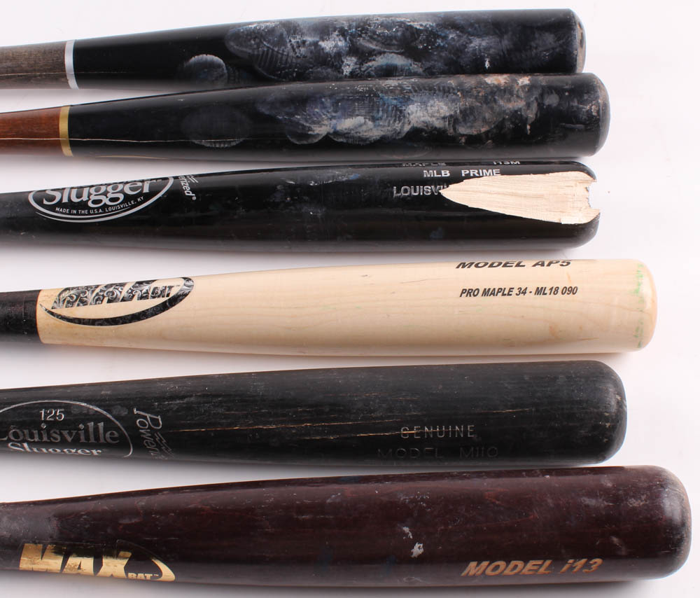 Lot of (6) Assorted Game-Used Baseball Bats | Pristine Auction