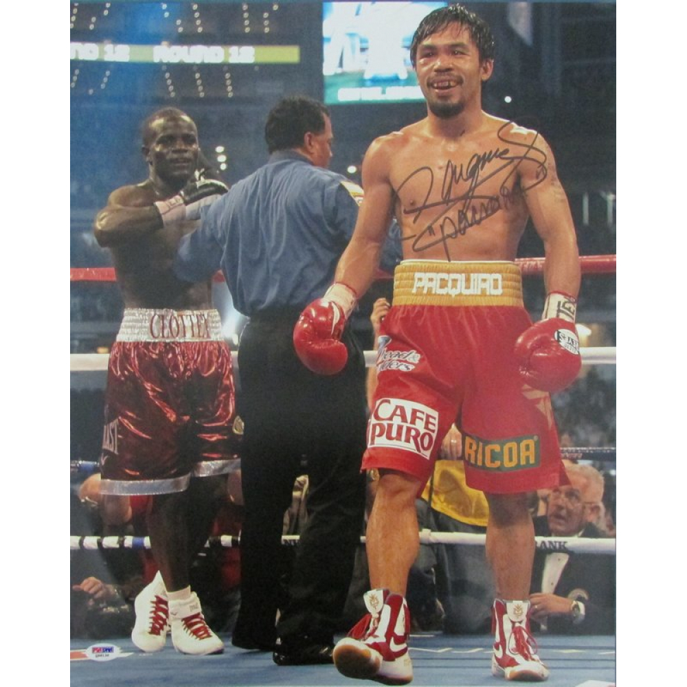 Manny Pacquiao Signed 16x20 Photo Inscribed "Pacman" (PSA Hologram ...