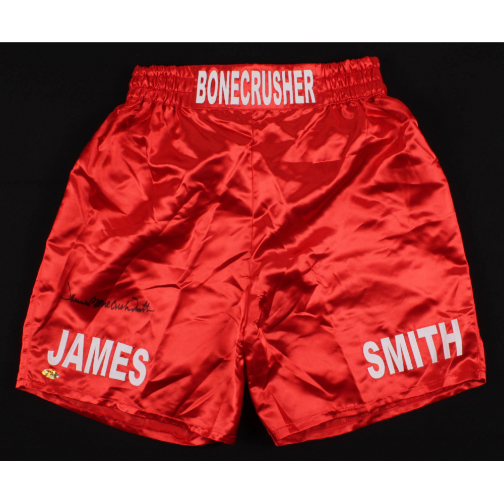 James "Bonecrusher" Smith Signed Boxing Shorts (MAB Hologram ...