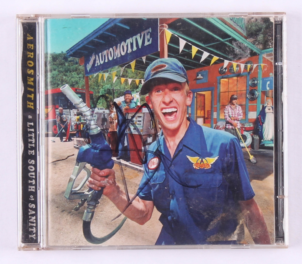 Steven Tyler Signed "Areosmith - A Little South of Sanity" CD Record ...