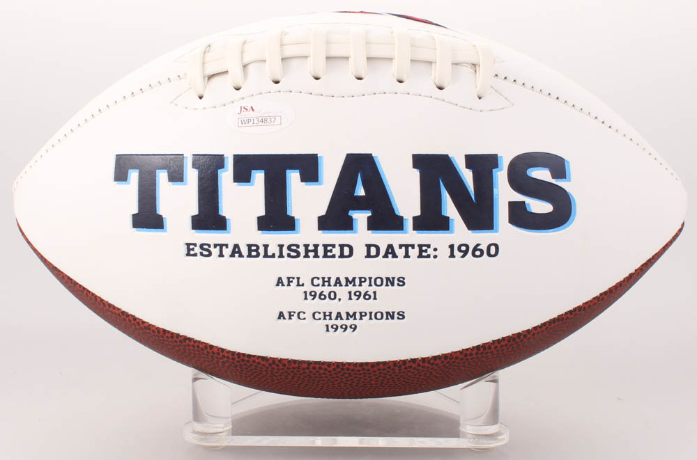 Marcus Mariota Signed Tennessee Titans Logo Football (JSA COA ...