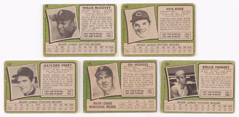 Lot of (575+) 1971 Topps Baseball Cards with #50 Willie McCovey, #100 ...