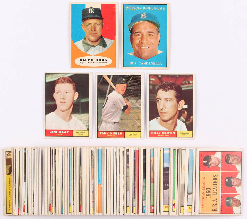 Lot of (125+) 1961 Topps Baseball Cards with #133 Ralph Houk, #480 Roy ...