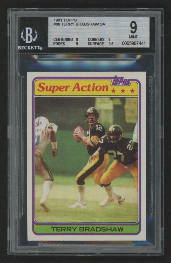 1981 Topps #88 Terry Bradshaw (BGS 9) | Pristine Auction
