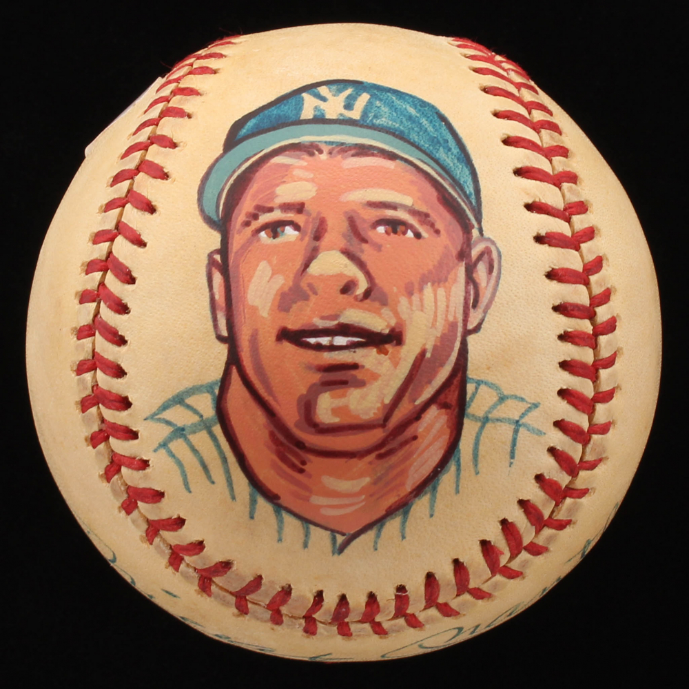 Mickey Mantle Signed Hand-Painted Baseball (PSA LOA) | Pristine Auction