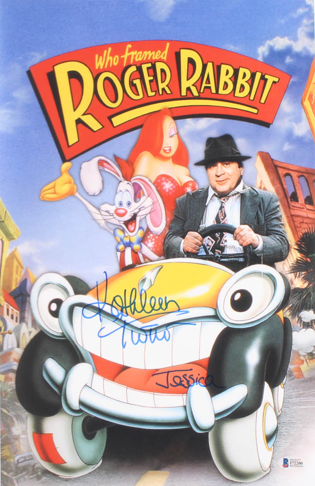 Kathleen Turner SIgned "Who Framed Roger Rabbit" 11x17 Photo Inscribed ...