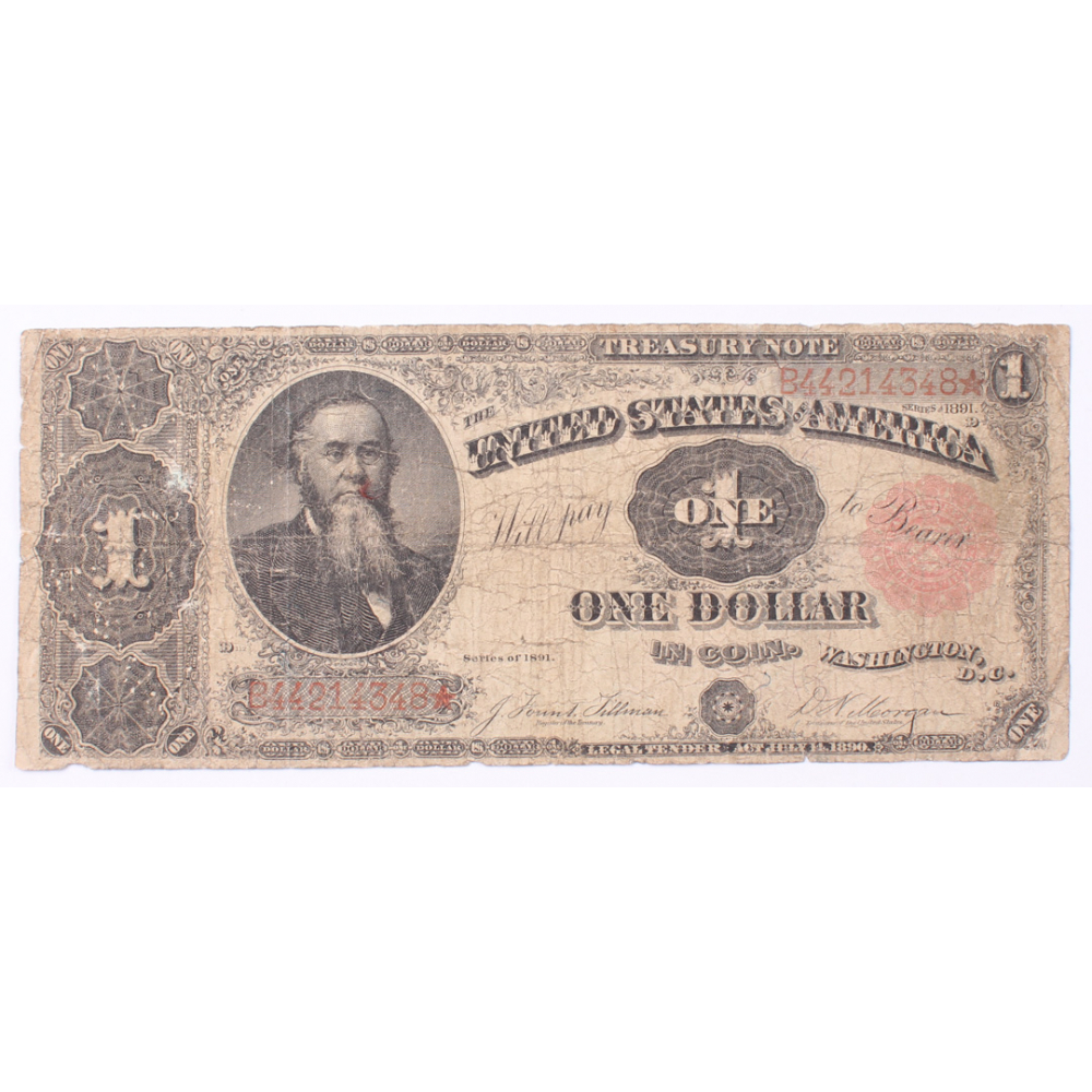 1891 $1 One Dollar U.S. Treasury Bank Note | Pristine Auction
