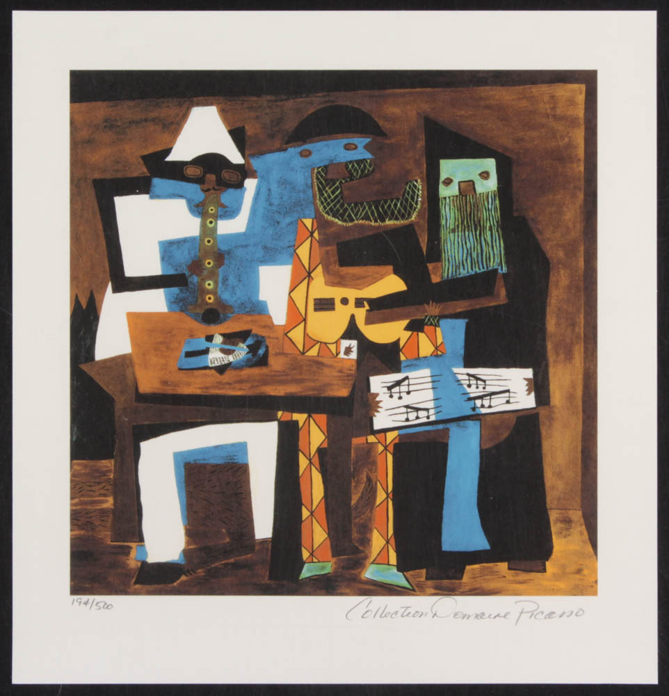 Pablo Picasso LE "Three Musicians" 11x11.5 Giclee | Pristine Auction