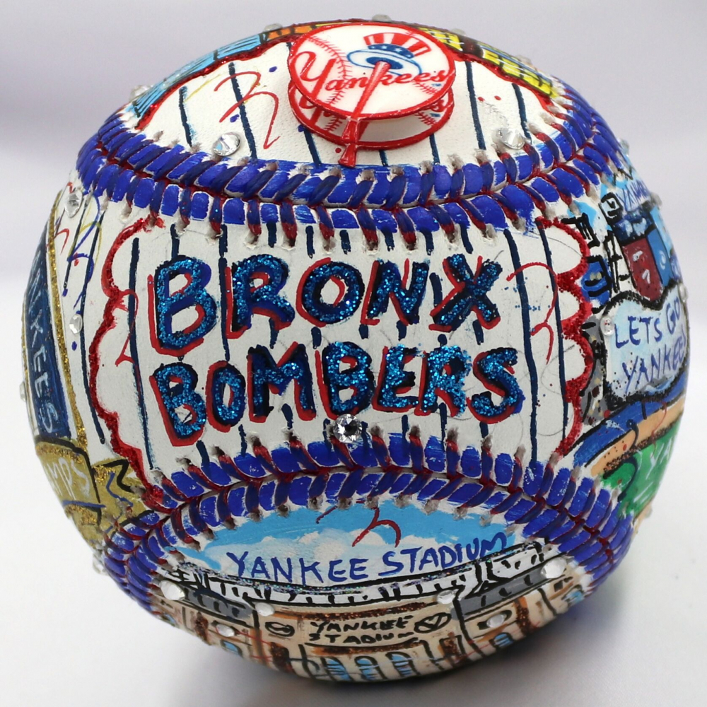 New York Yankees 2009 World Series Hand-Painted Baseball by Charles ...