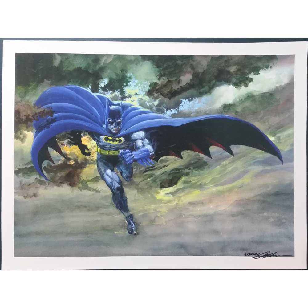 Neal Adams Signed "Batman Blue" 18x24 Giclee (PA LOA) | Pristine Auction