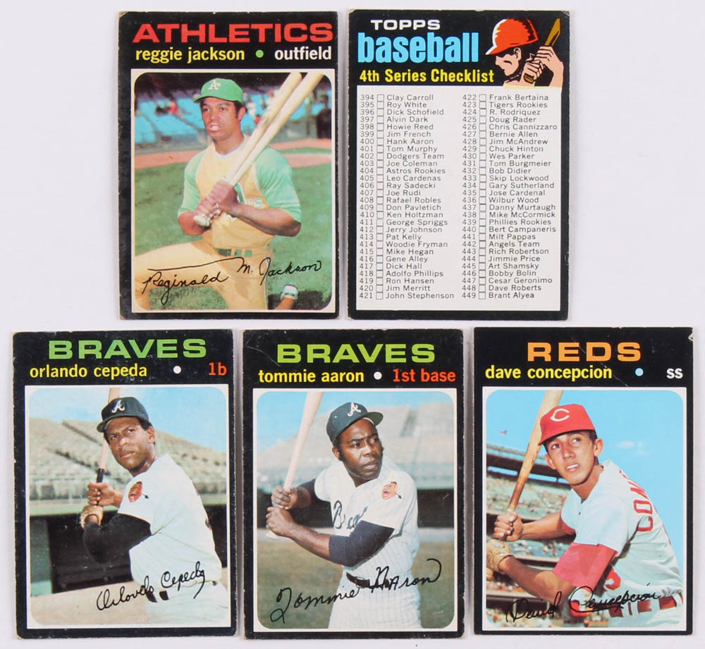 Lot of (80) 1971 Topps Baseball Cards with #20 Reggie Jackson, #14 Dave ...
