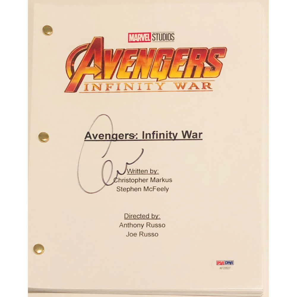 Chris Evans Signed "Avengers: Infinity War" Movie Script (PSA COA ...
