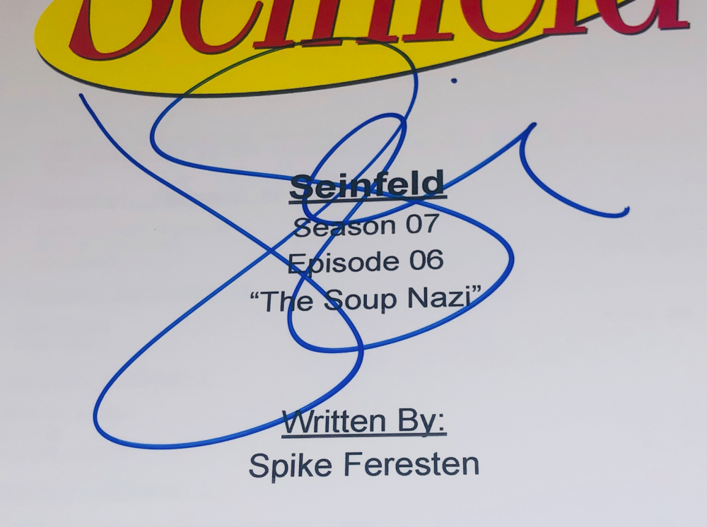 Jerry Seinfeld Signed "Seinfeld: The Soup Nazi" Episode Script (PSA COA ...