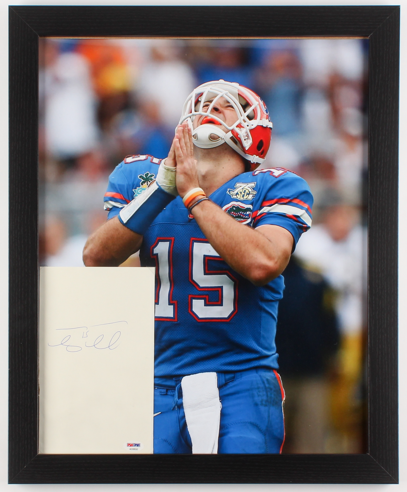 Tim Tebow Signed Florida Gators 18x22 Custom Framed Cut Display (PSA ...
