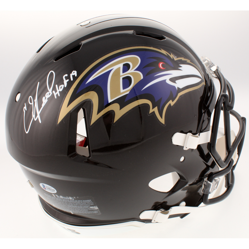 Ed Reed Signed Ravens Full-Size Authentic On-Field Speed Helmet ...