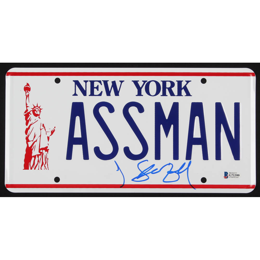 Jerry Seinfeld Signed "Seinfeld" New York License Plate (Beckett COA ...