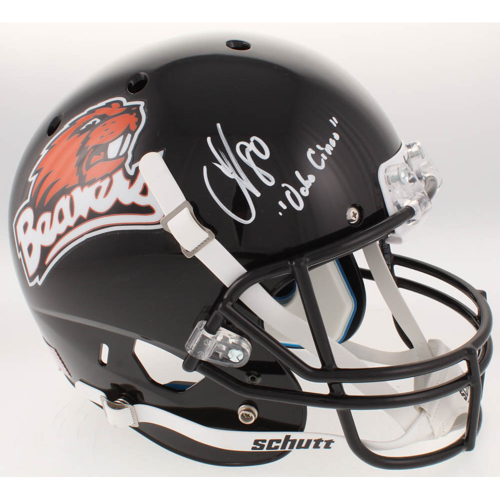 Chad Johnson Signed Oregon State Beavers Full-Size Helmet Inscribed ...
