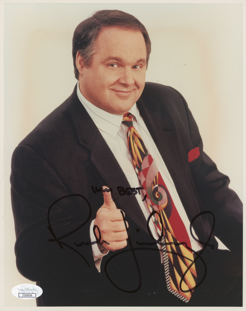 Rush Limbaugh Signed 8x10 Photo Inscribed "My Best" (JSA COA ...