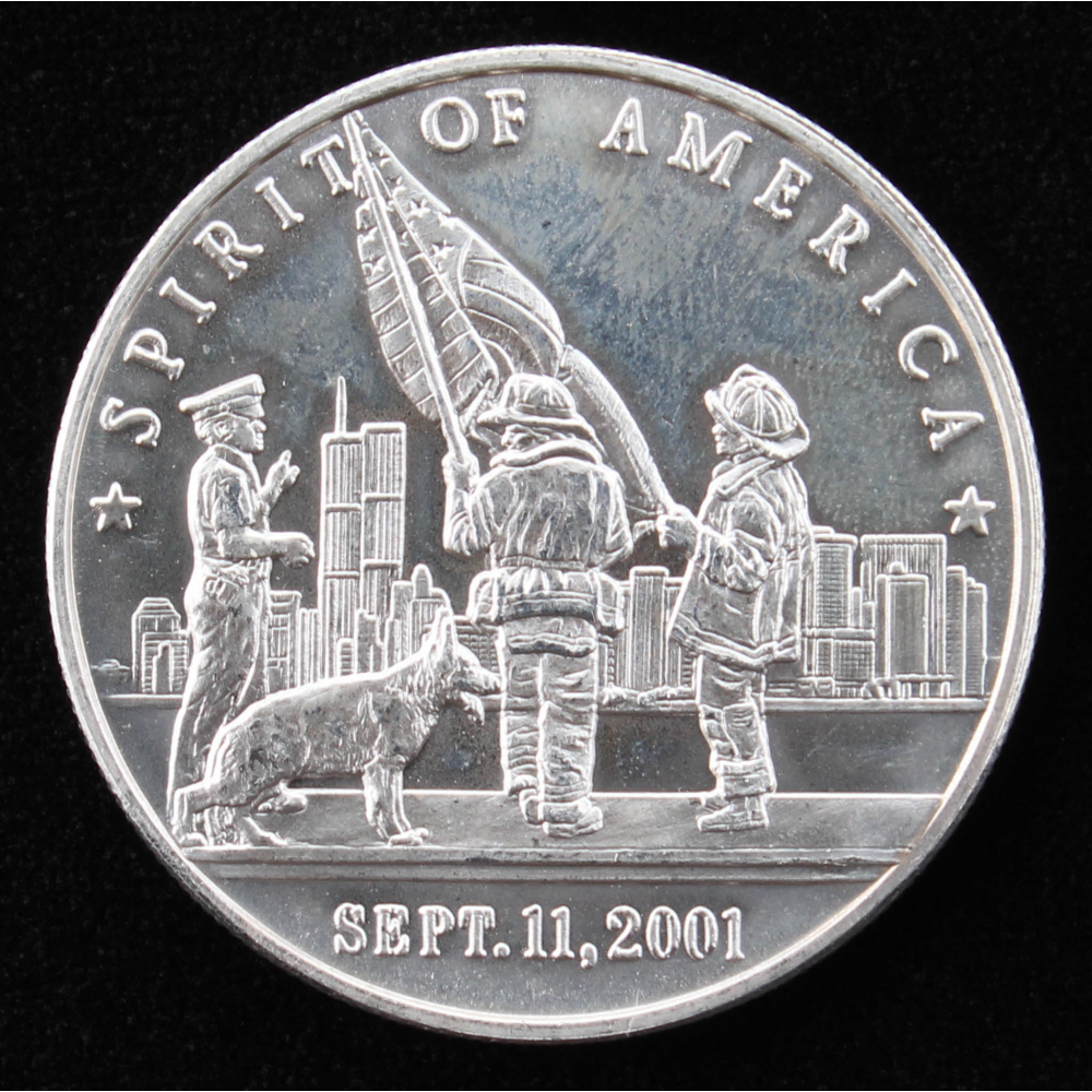 1 Troy oz .999 Fine Silver September 11, 2001 "Spirit of America ...