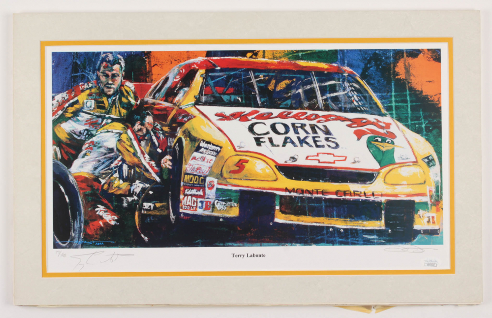 Terry Labonte Signed LE 13.5x21.5 Custom Matted Lithograph Display (JSA ...
