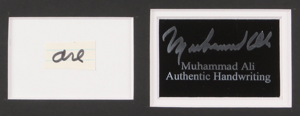 Muhammad Ali 16x20 Custom Matted Cut Display with (1) Hand-Written Word ...