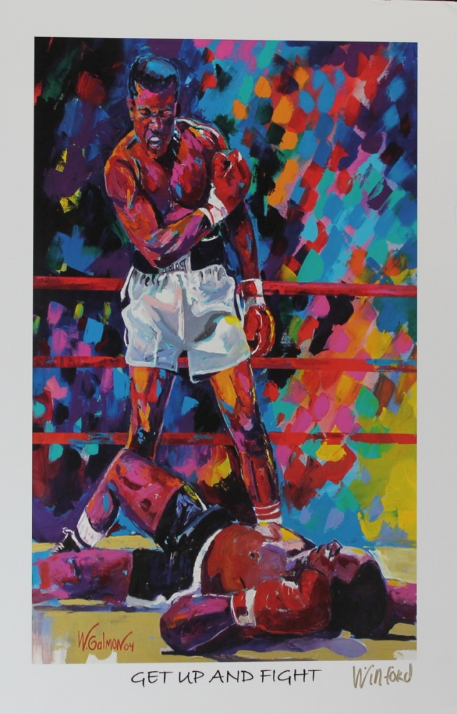 Muhammad Ali 11x17 "Get Up And Fight" Lithograph (Winford COA ...