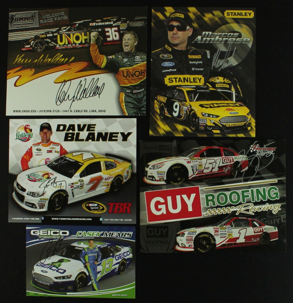 Lot of (10) Signed NASCAR Hero Cards With Carl Edwards & Kasey Kahne ...