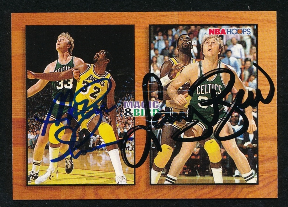 1993-94 Hoops #MB1A Magic Johnson /Larry Bird Dual Autograph | Pristine Auction
