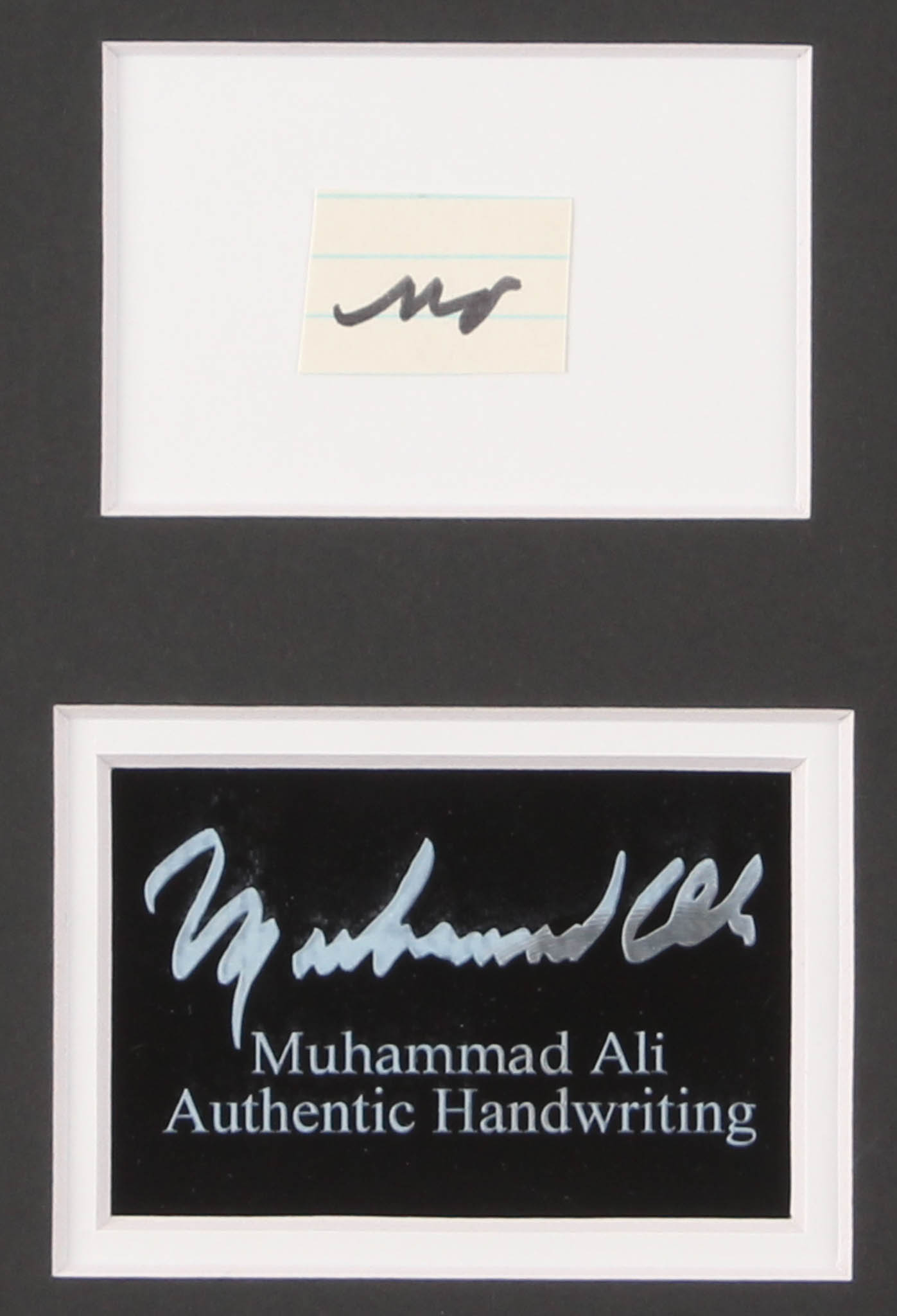 Muhammad Ali 16x20.25 Custom Matted Cut Display with (1) Hand-Written ...