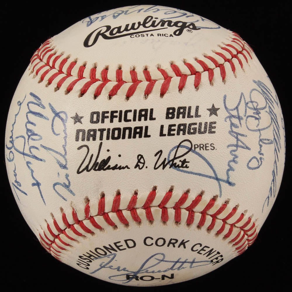 1991 Atlanta Braves ONL Baseball Signed by (27) with John Smoltz, Tom ...