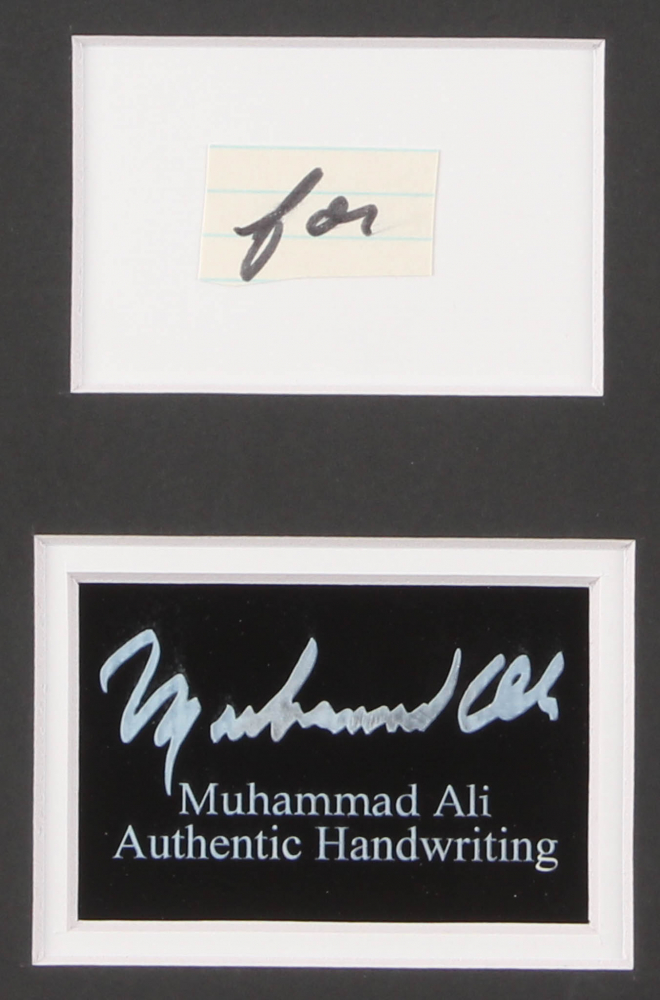 Muhammad Ali 16.25x20.25 Custom Matted Cut Display with (1) Hand ...