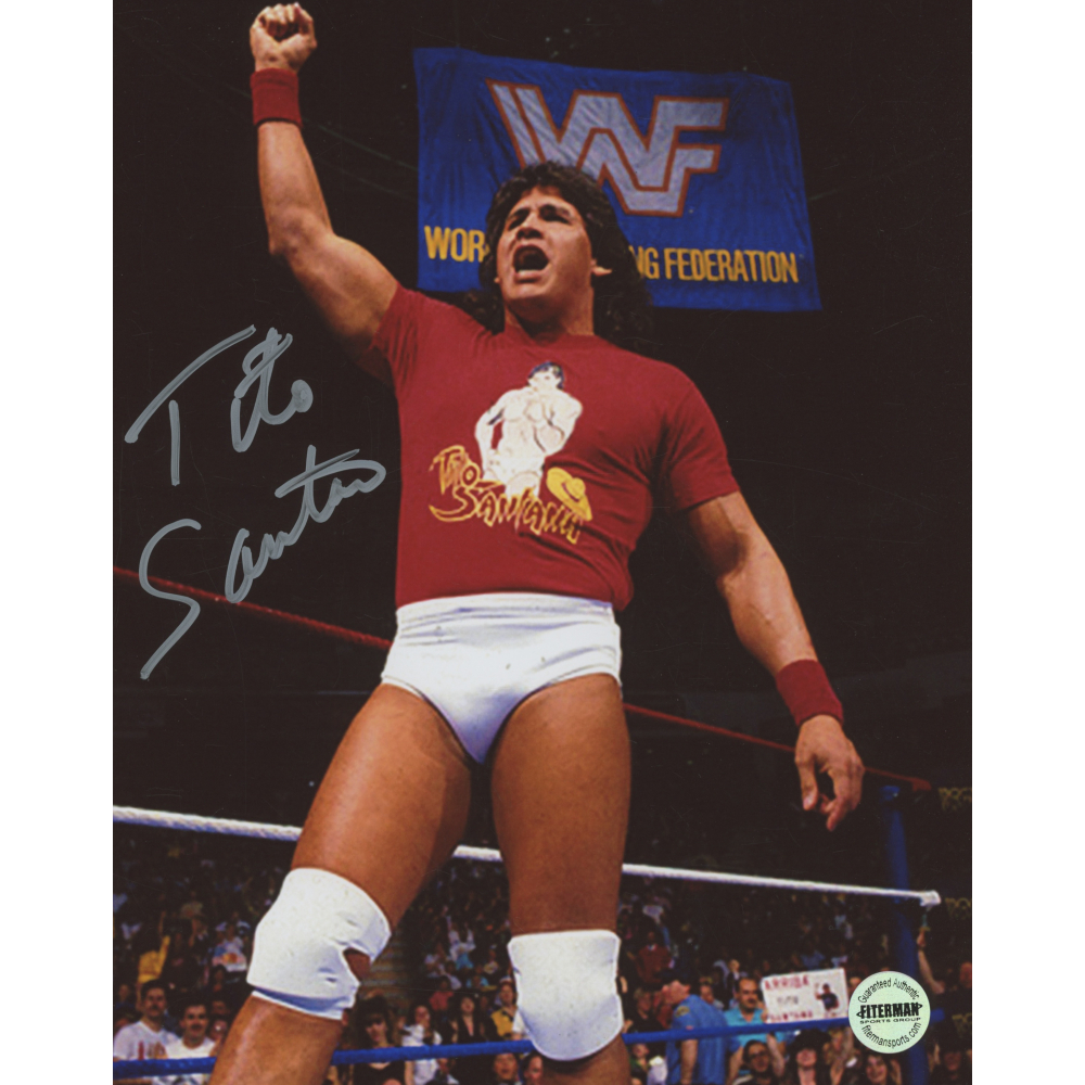 Tito Santana Signed WWF 8x10 Photo (Fiterman Sports Hologram ...