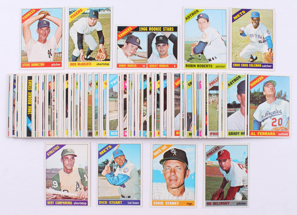 Lot of (94) 1966 Topps Baseball Cards with #503 Steve Hamilton, #495 ...