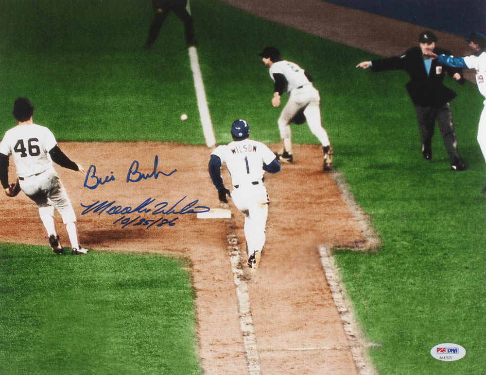 Bill Buckner & Mookie Wilson Signed 1986 World Series 11x14 Photo ...