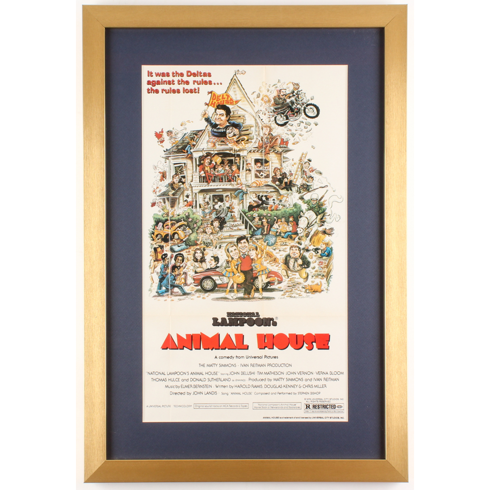 "Animal House" 17x25 Custom Framed Movie Poster Display | Pristine Auction