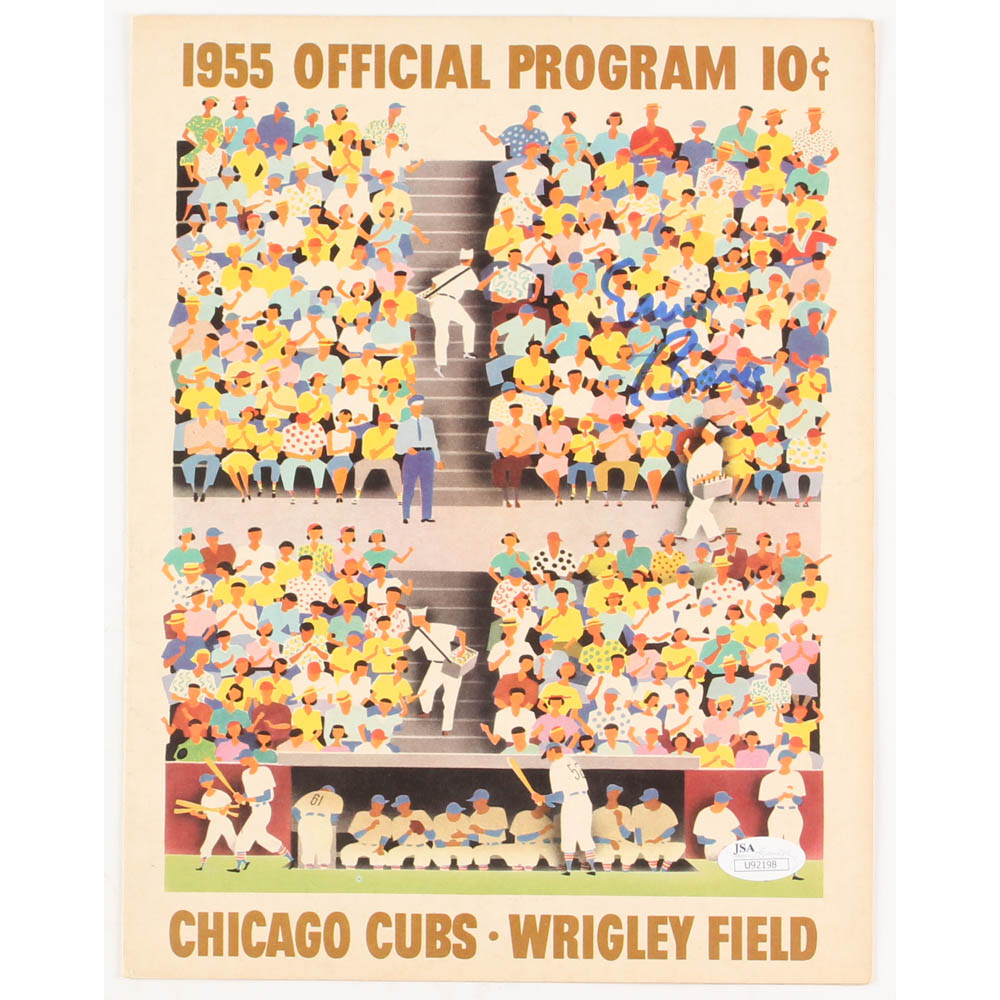 Ernie Banks Signed 1955 Chicago Cubs Official Program (JSA COA ...