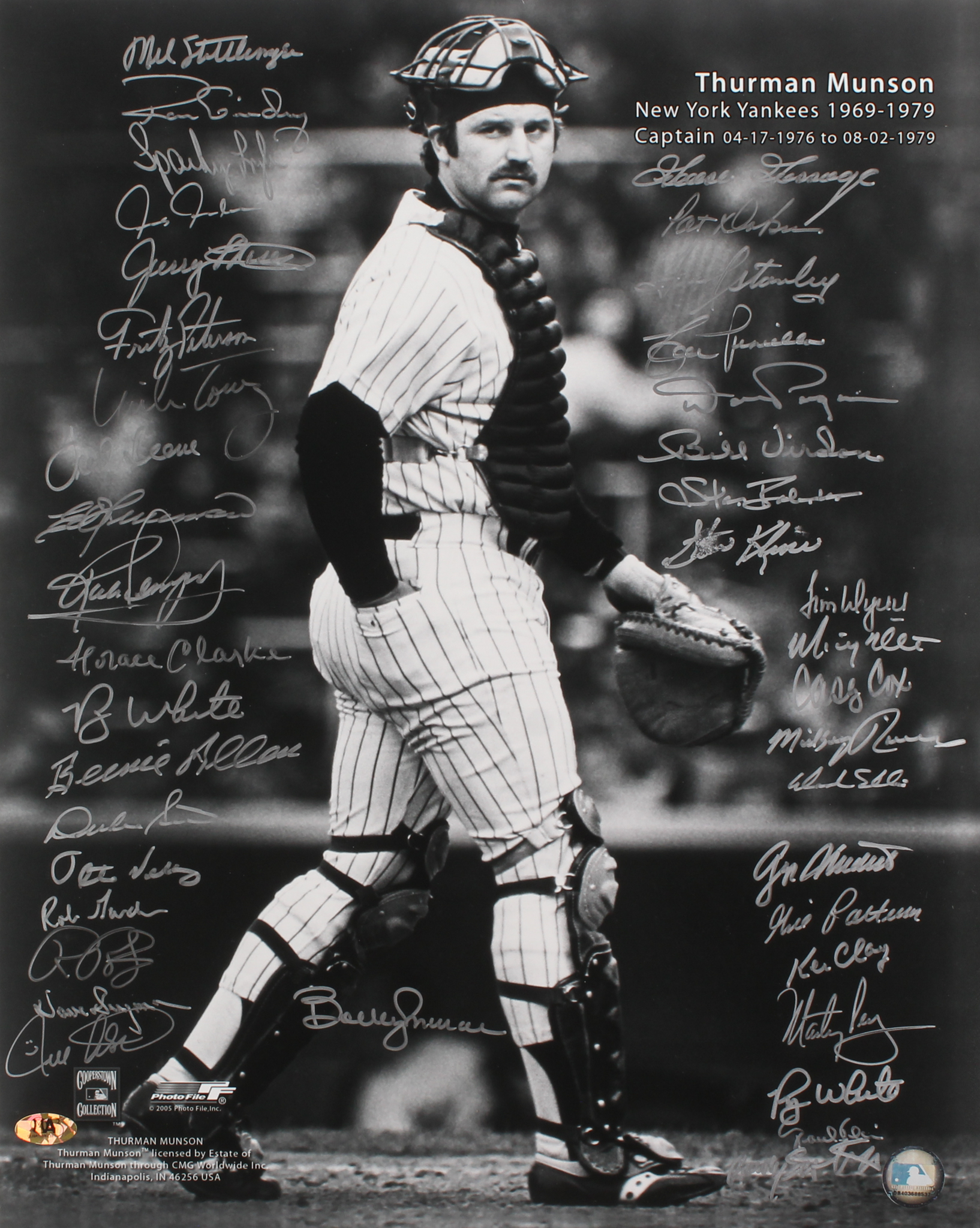 New York Yankees 16x20 Photo Signed by (40) With Dock Ellis, Fred ...