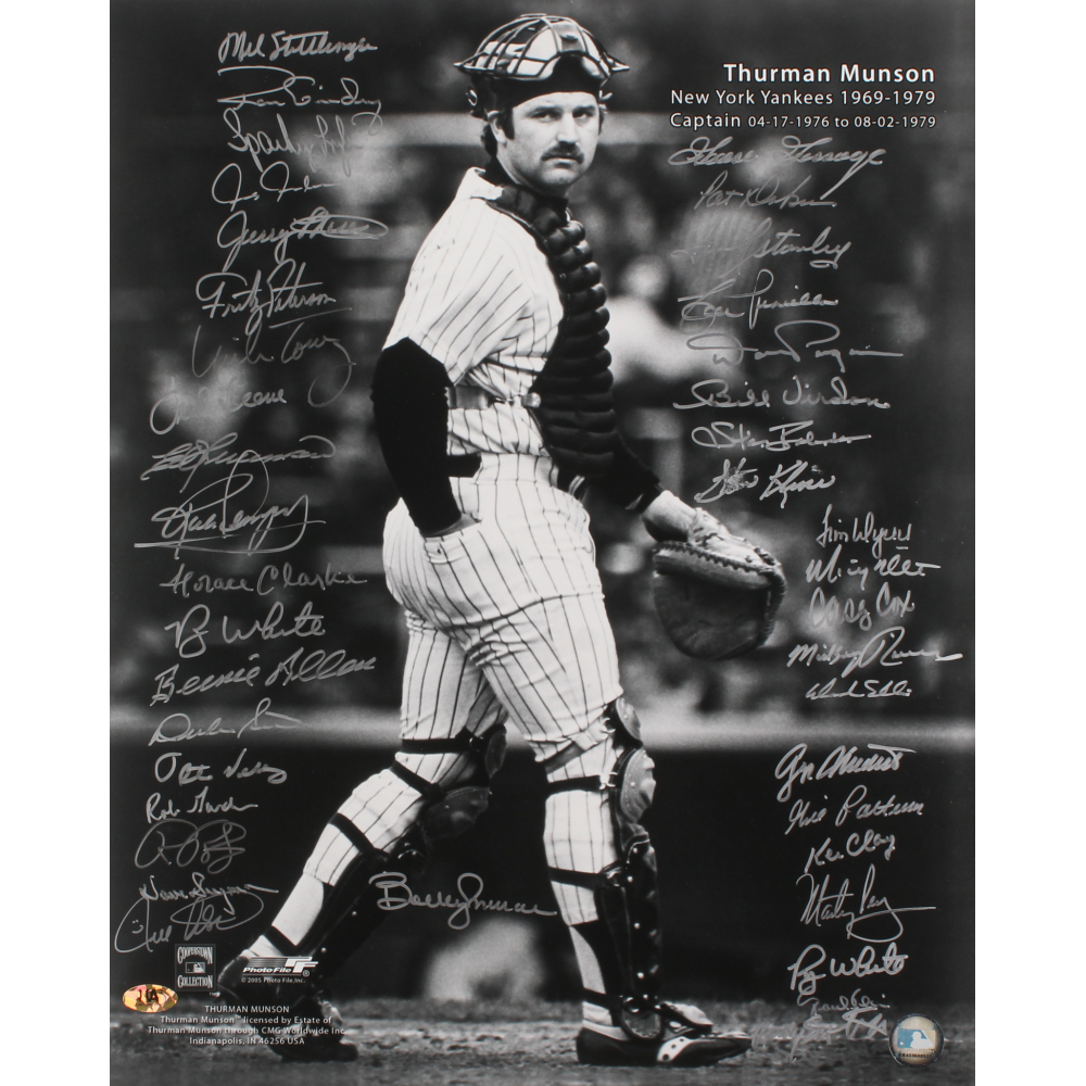 New York Yankees 16x20 Photo Signed by (40) With Dock Ellis, Fred ...