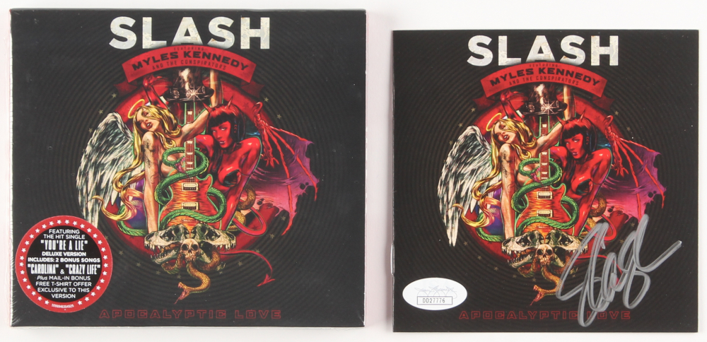 Slash Signed "Apocalyptic Love" CD Album Sleeve (JSA COA) | Pristine ...