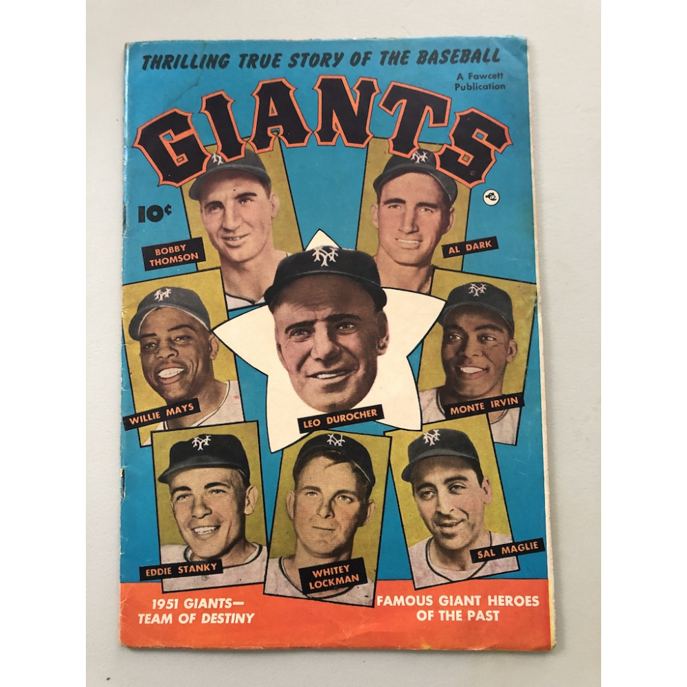 1951 "Thrilling True Story of the Baseball Giants" Issue #1 Fawcett ...