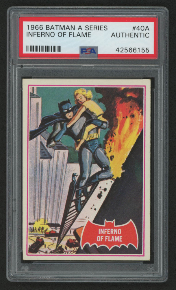 1966 Batman A Series Red Bat #40A Inferno of Flame (PSA Authentic ...