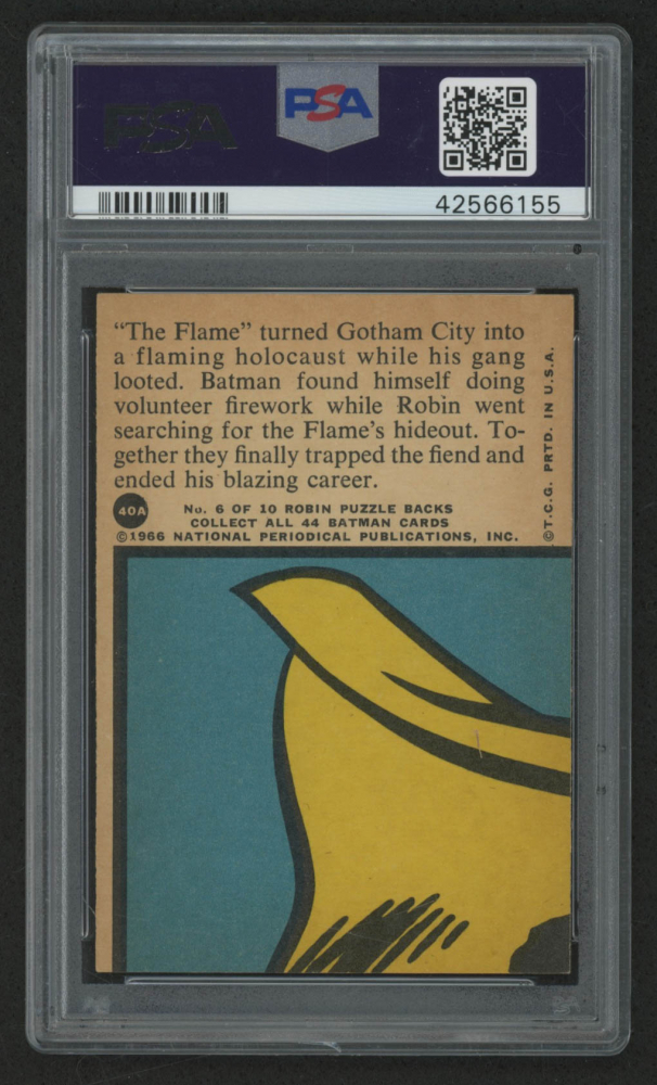 1966 Batman A Series Red Bat #40A Inferno of Flame (PSA Authentic ...