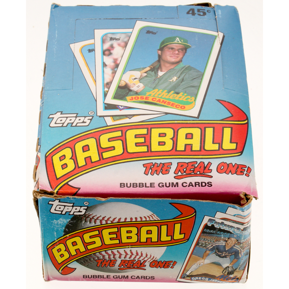 1989 Topps "The Real One" Bubble Gum Baseball Cards Box with (36) Packs ...