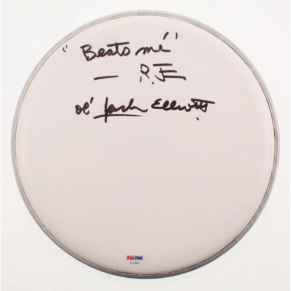 Ramblin' Jack Elliott Signed 10" Drumhead Inscribed "Beats Me" & "Ol ...