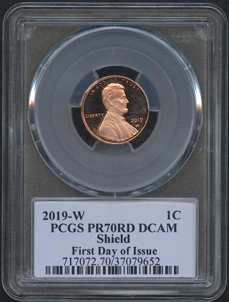 2019-W 1¢ Lincoln Shield Penny - First Day of Issue - Signed by U.S ...