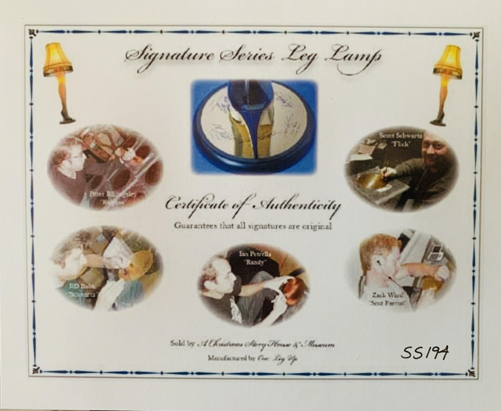 "A Christmas Story" Full-Size Leg Lamp Cast-Signed by (5) with Peter ...